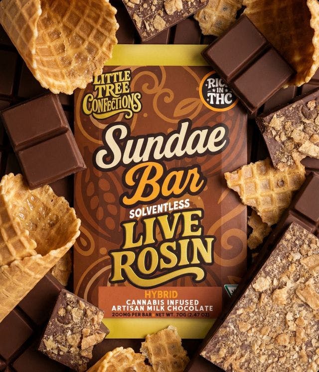 LITTLE TREE – Sundae Bar | Live Rosin Chocolate Bar - 200mg for Sale in ...