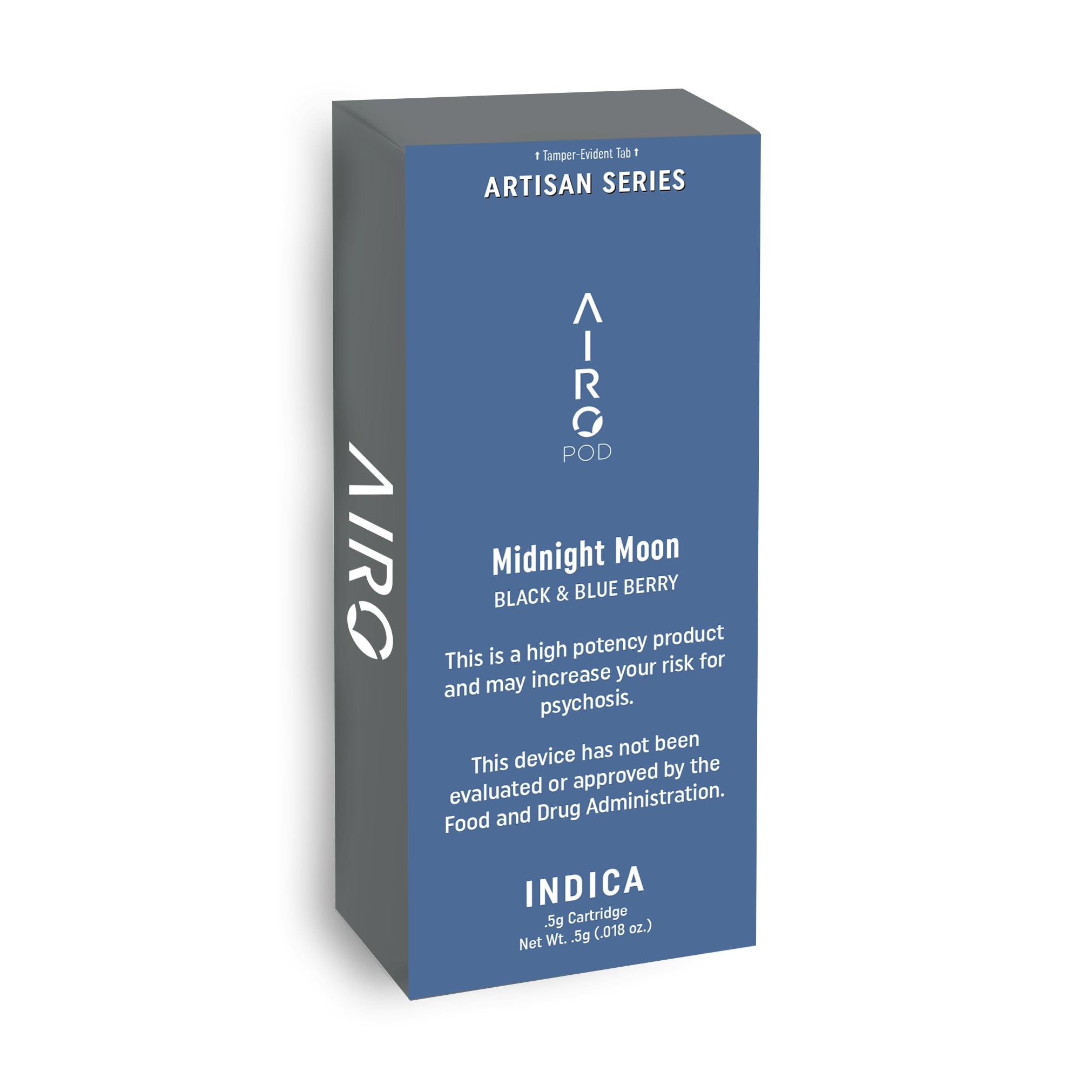 Airo | Midnight Moon | Cart .5g - 0.5g | Airo Vaporizers | Treeotics (Rec)